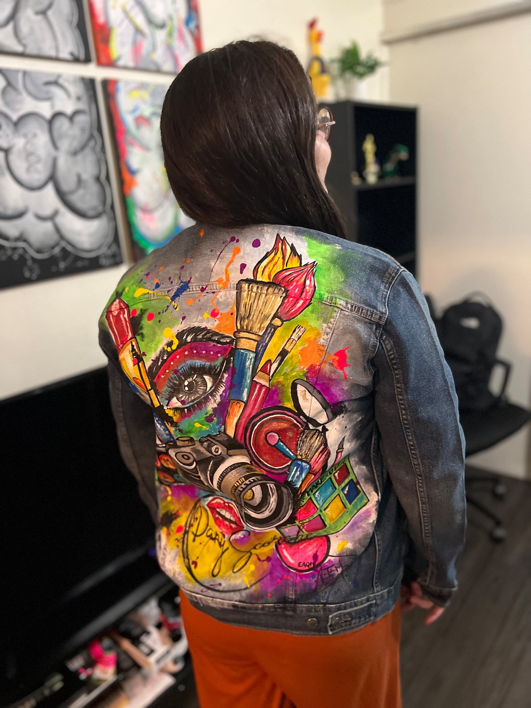 Jacket Colorfull, Hand-painted, Hand-painted Pieces of Clothing, Your ...