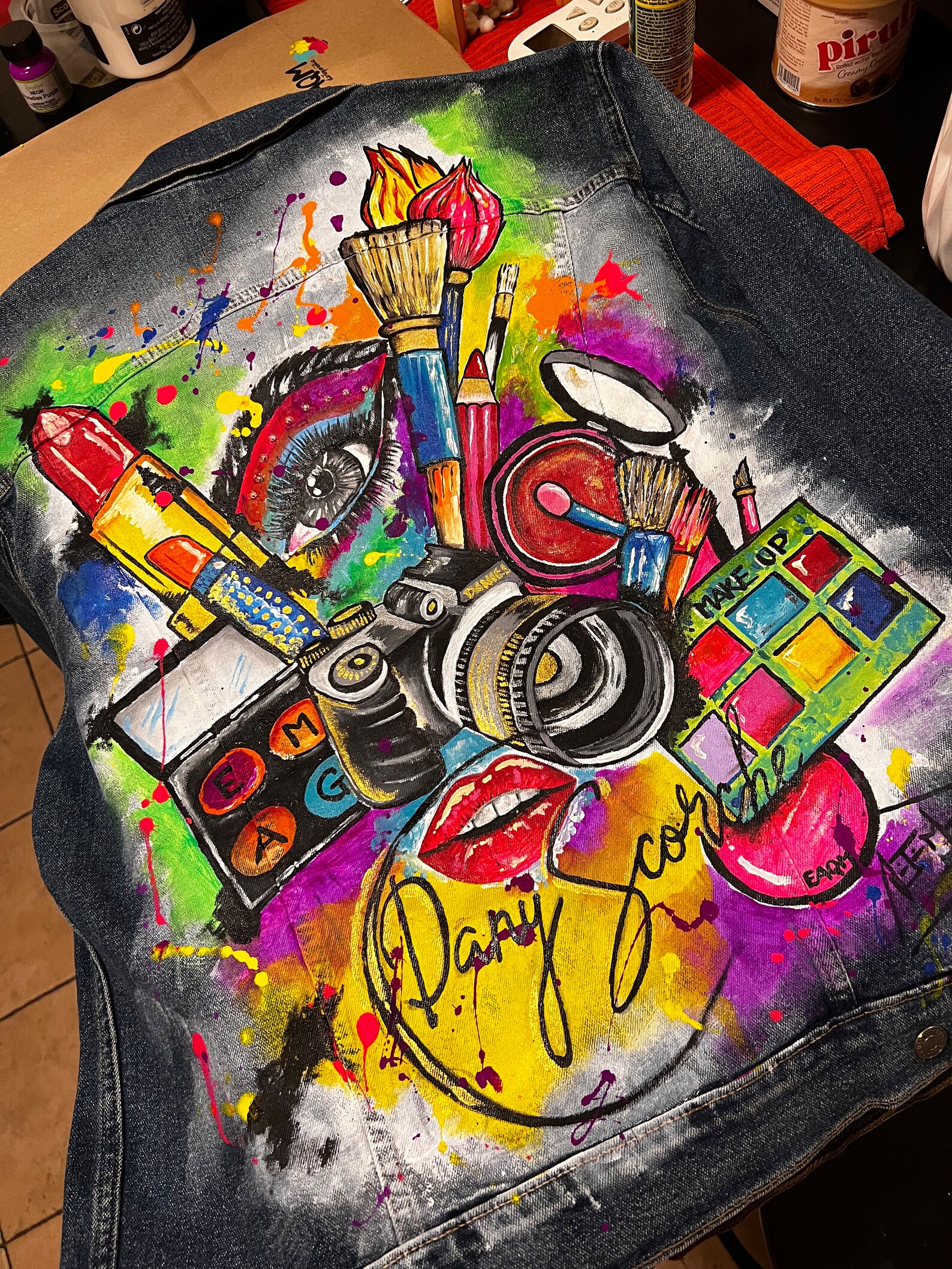 Jacket Colorfull, Hand-painted, Hand-painted Pieces of Clothing, Your ...