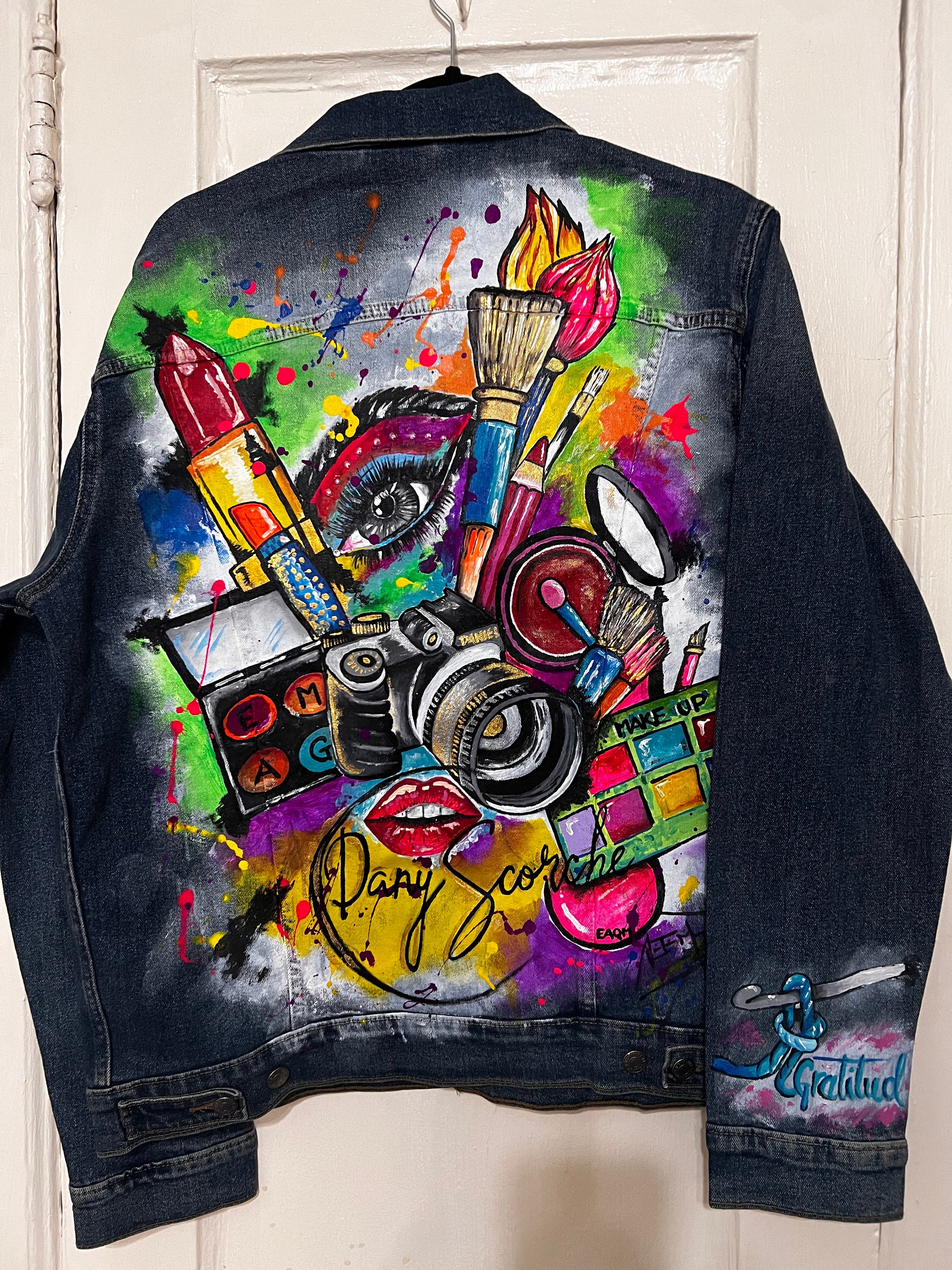 Jacket Colorfull, Hand-painted, Hand-painted Pieces of Clothing, Your ...