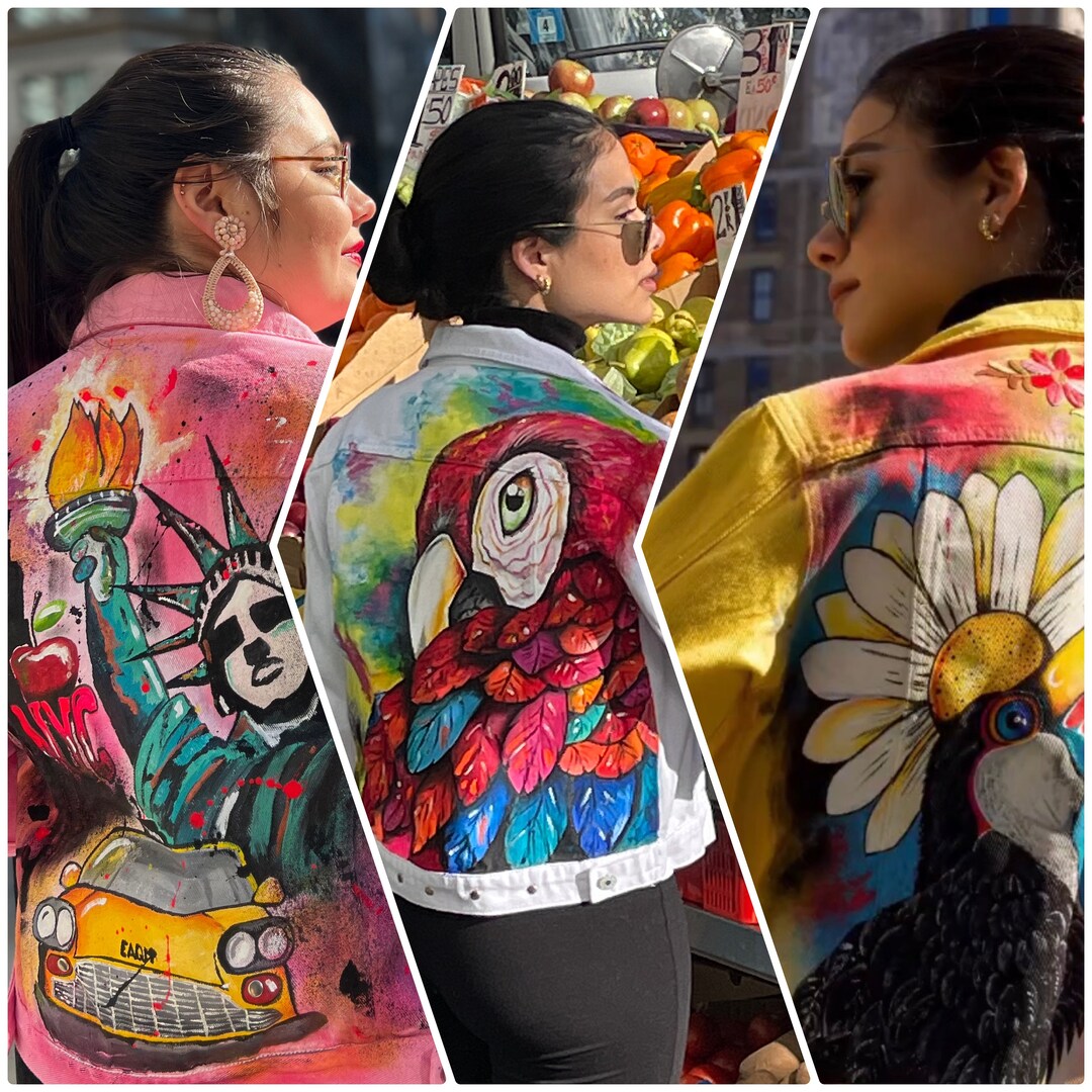 Jeans Jacket Hand-painted, Differents Sizes, Pieces of Clothing, Your ...