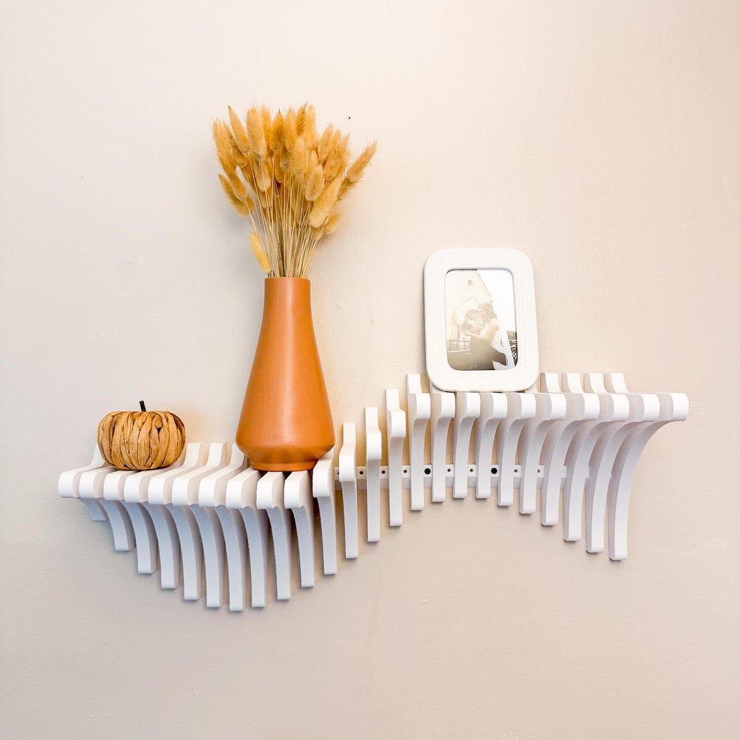 Parametric Wavy Shelf | Modern Wall Shelf | Stylish Wall Decor | 3D ...