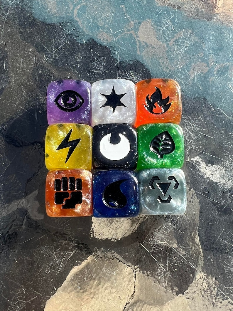 Pick ANY 9 Pokemon Anime Inspired Dice Eeeveelutions and Type Symbols ...
