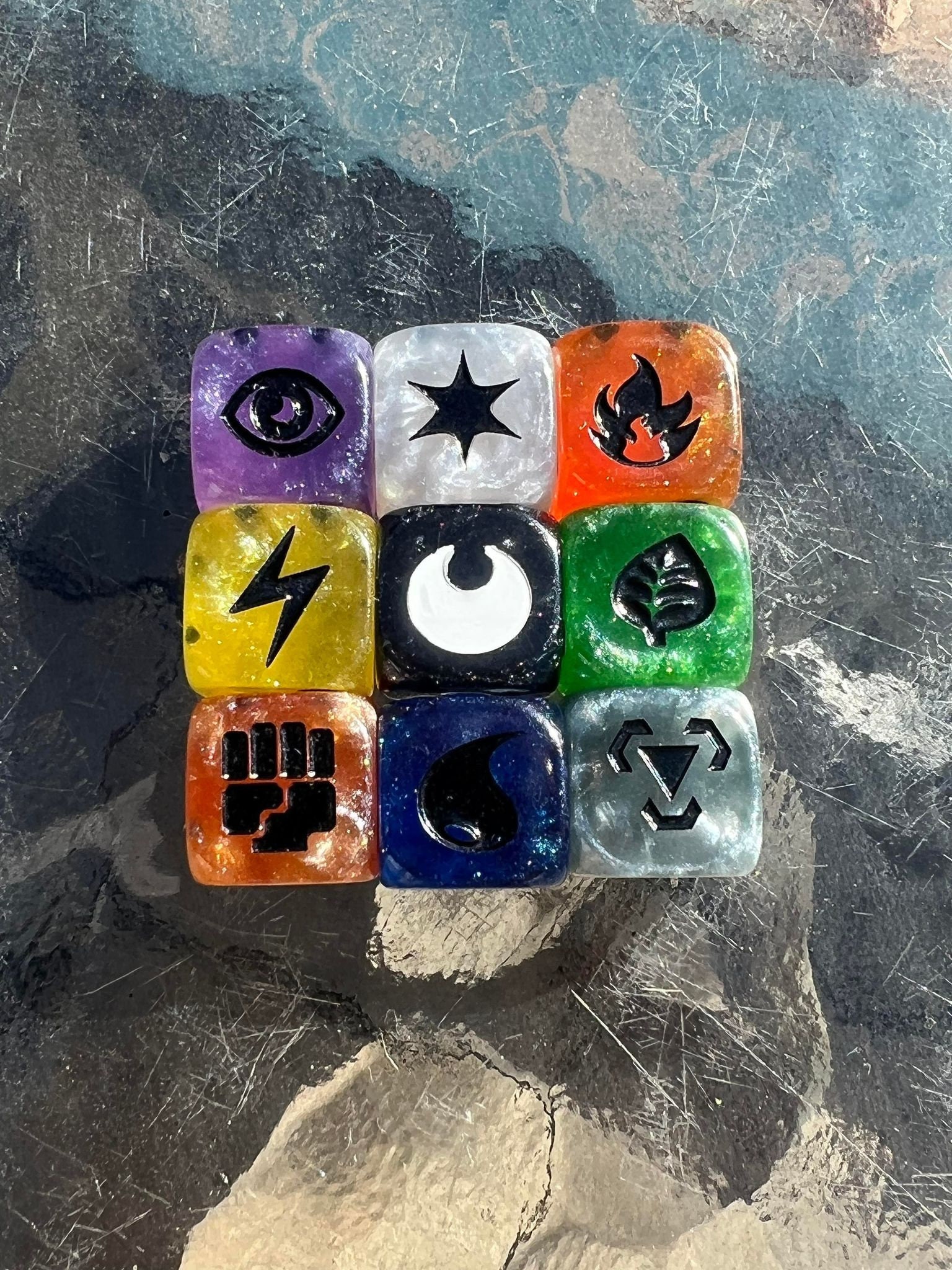 Pick ANY 9 Pokemon Anime Inspired Dice Eeeveelutions and Type Symbols ...
