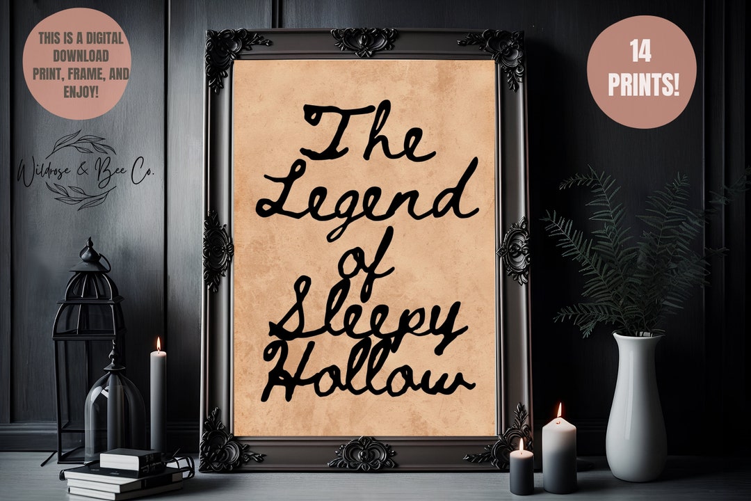 The Legend of Sleepy Hollow Prints SET Halloween 14 Wall - Etsy