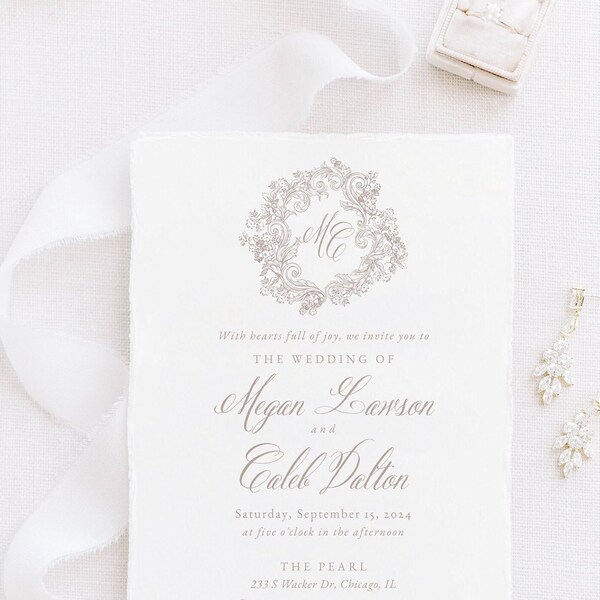 Monogram Invitation - Etsy