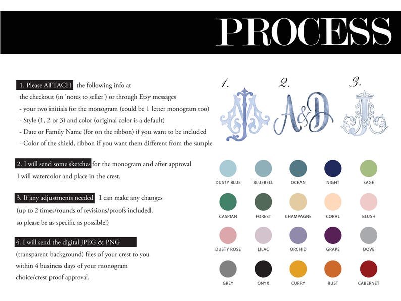 White Floral Crest Wedding Watercolor Crest White Flowers Watercolor ...