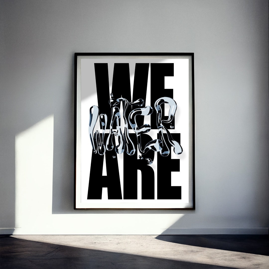 We Are Water Typographic Poster - Etsy