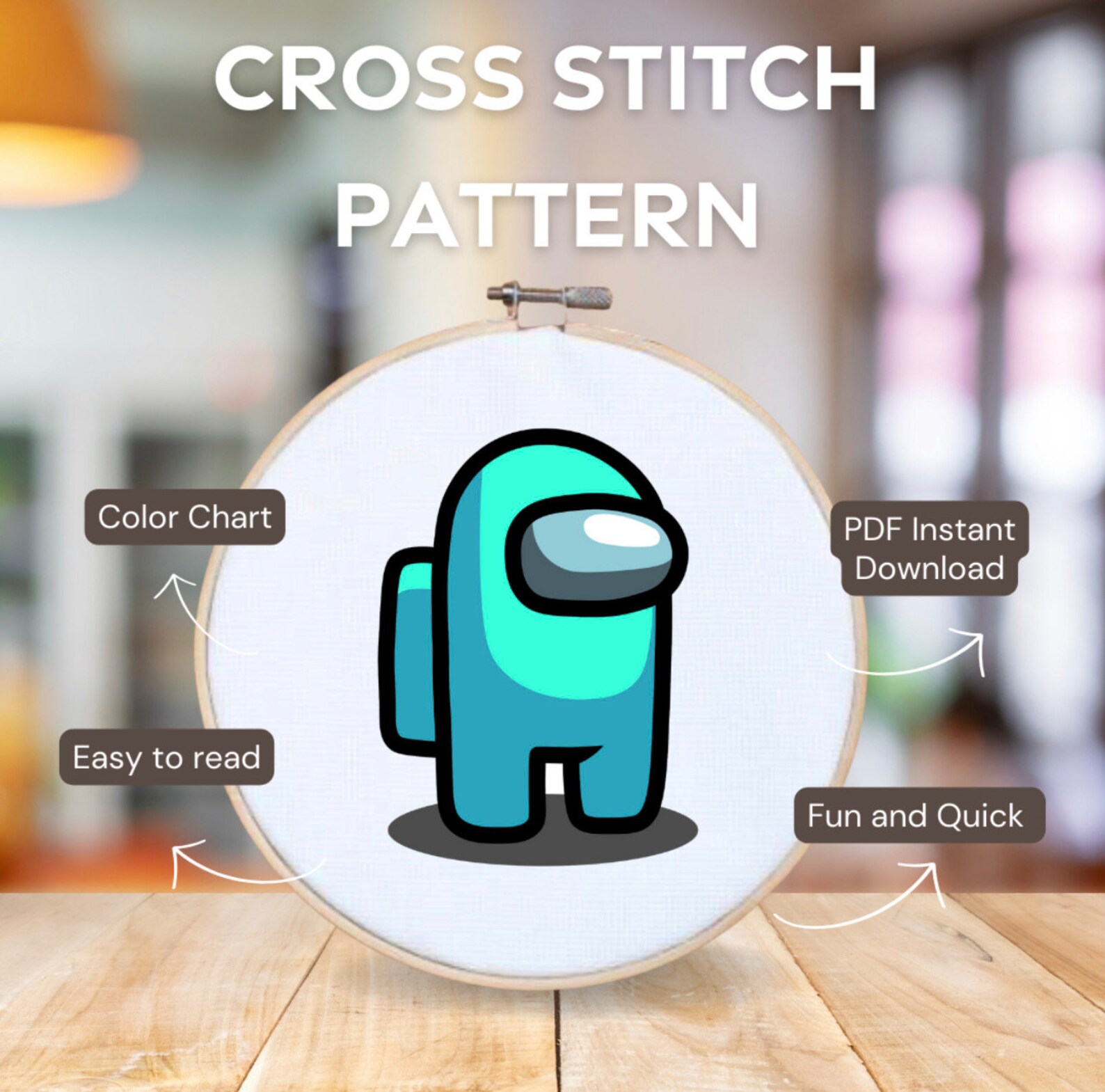 Among Us, Level up Your Crafting With Cross Stitch PDF Chart, Inspired ...