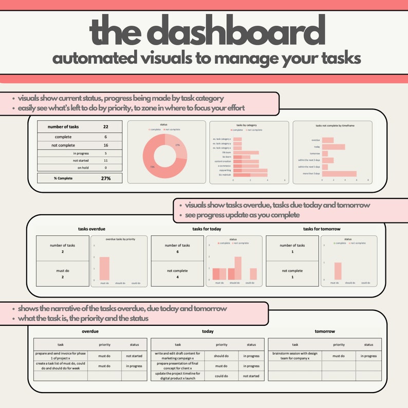 Task Tracker - to Do List and Productivity Planner - Weekly, Daily ...