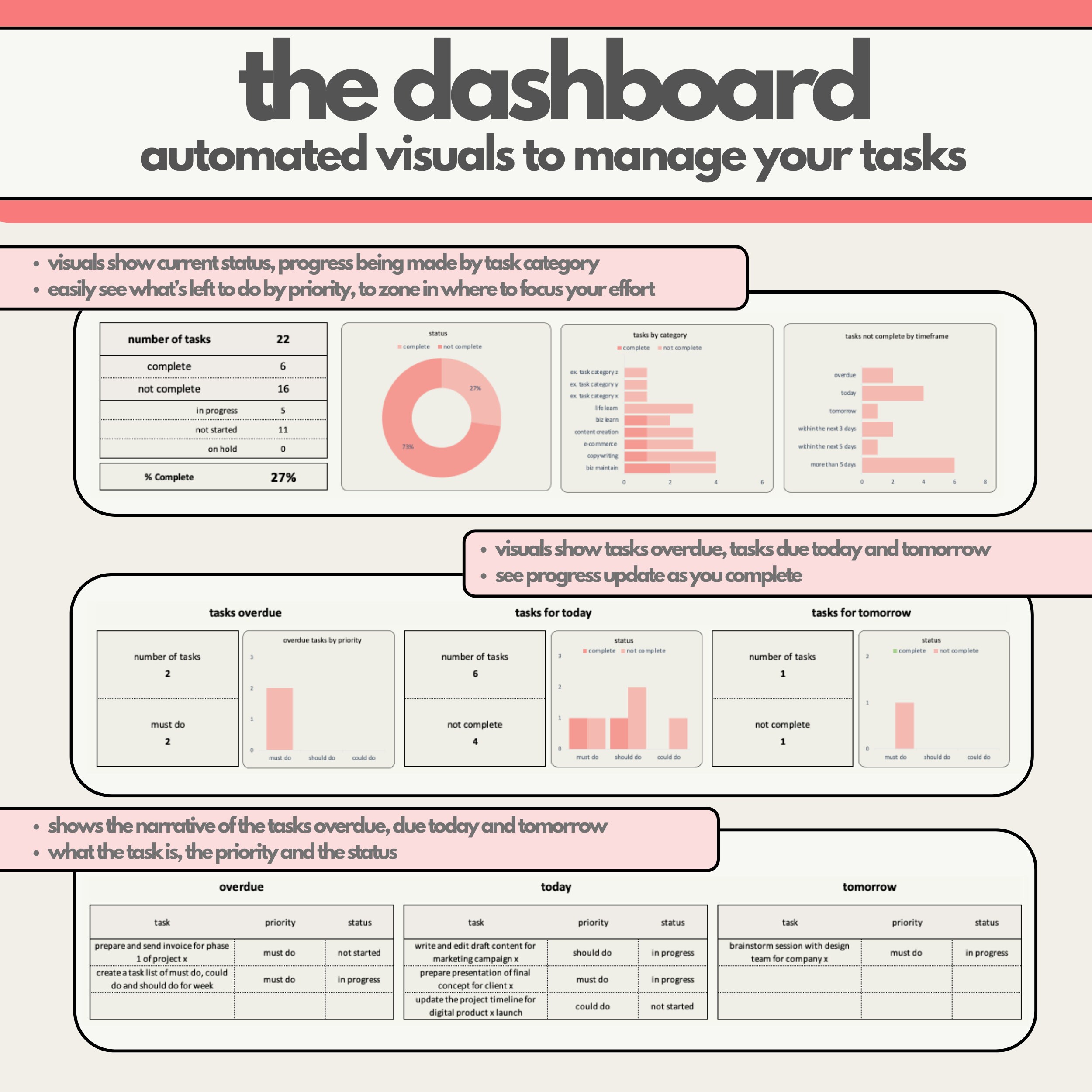 Task Tracker - to Do List and Productivity Planner - Weekly, Daily ...