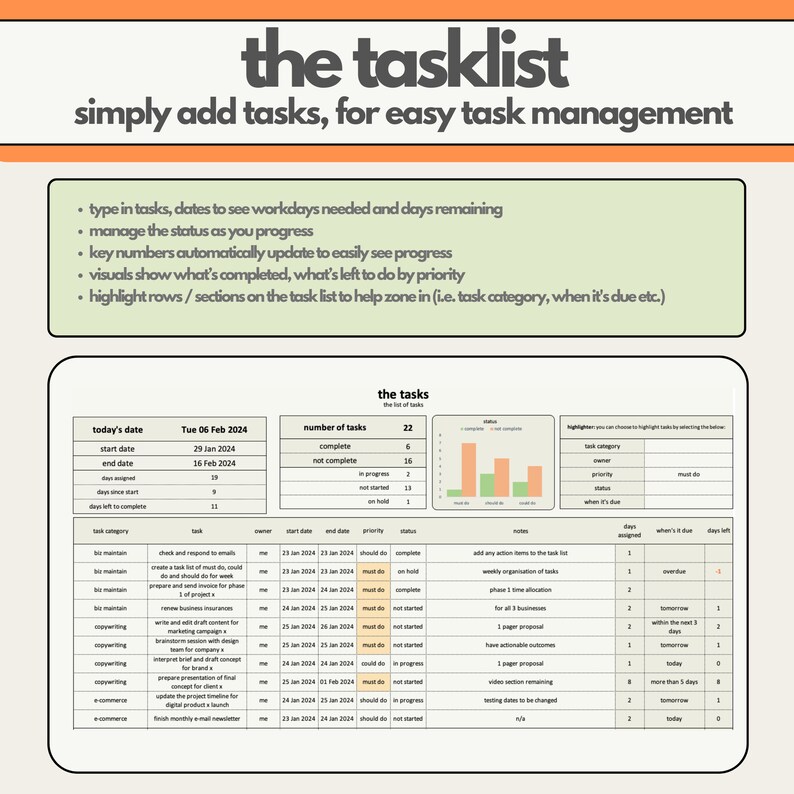 Task Tracker - to Do List and Productivity Planner - Weekly, Daily ...