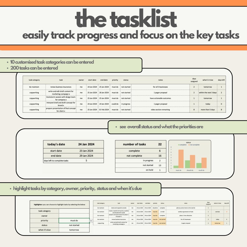 Task Tracker - to Do List and Productivity Planner - Weekly, Daily ...