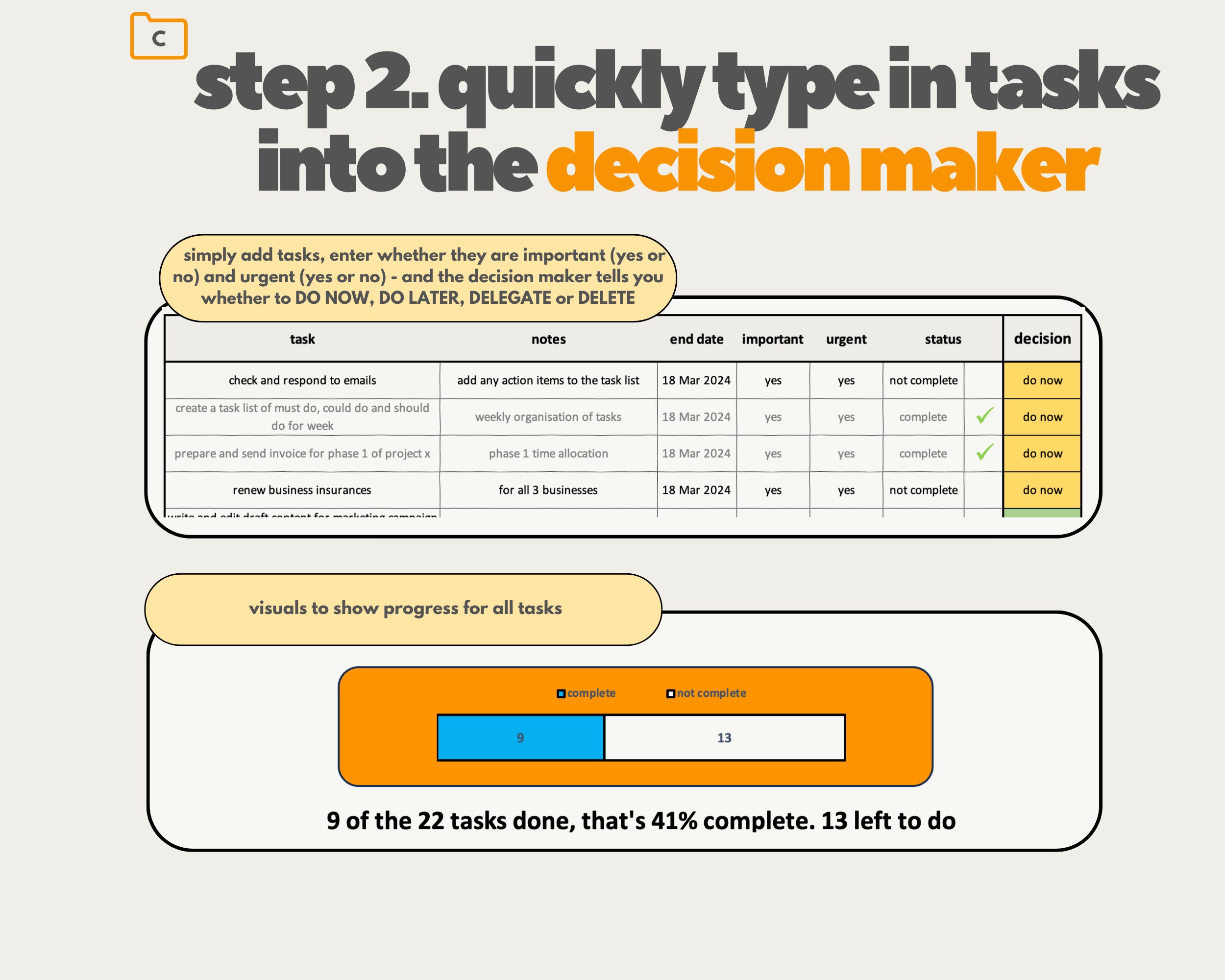 Decision Matrix: Simple Task Priority Tracker - Google Sheets Template ...