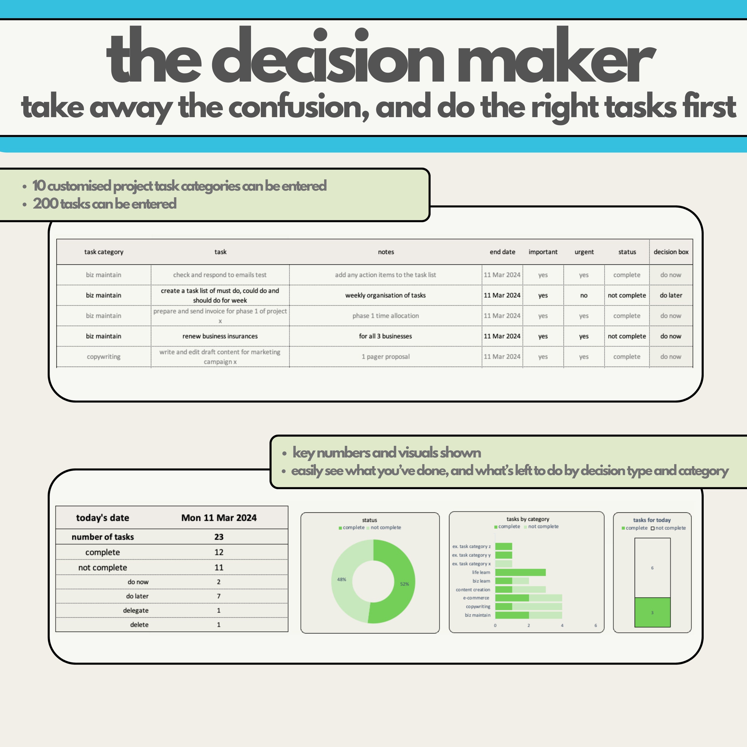 Task Priority Tracker Eisenhower Matrix, Task Priority Management With ...