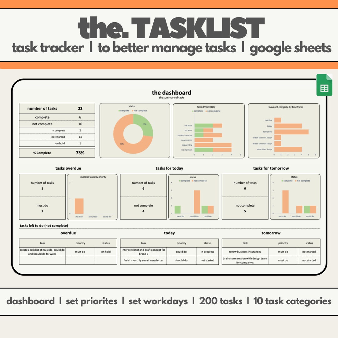 Task Tracker to Do List and Productivity Planner Weekly, Daily, Monthly ...