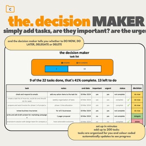 Decision Matrix: Simple Task Priority Tracker - Google Sheets Template ...