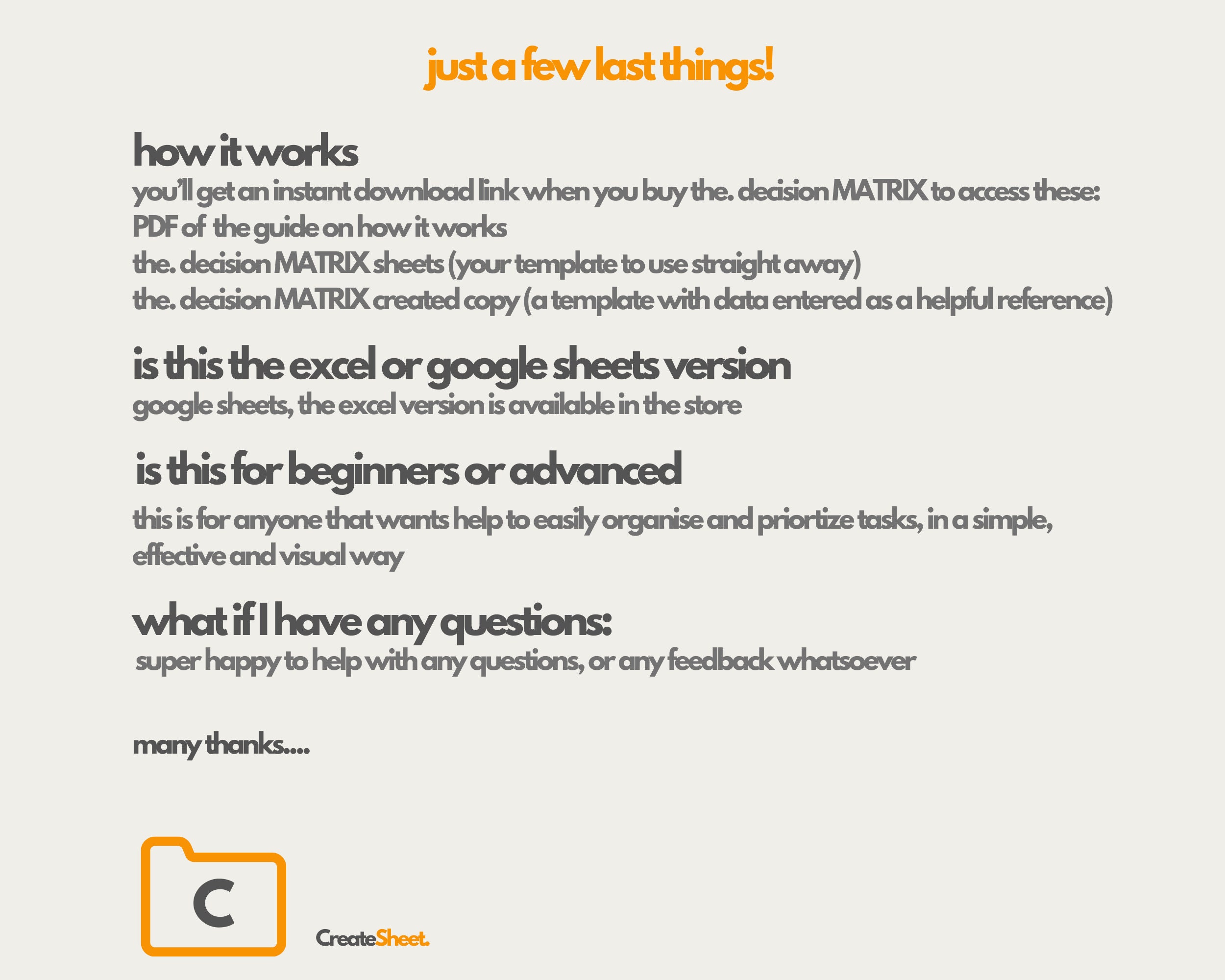 Decision Matrix: Simple Task Priority Tracker - Google Sheets Template ...