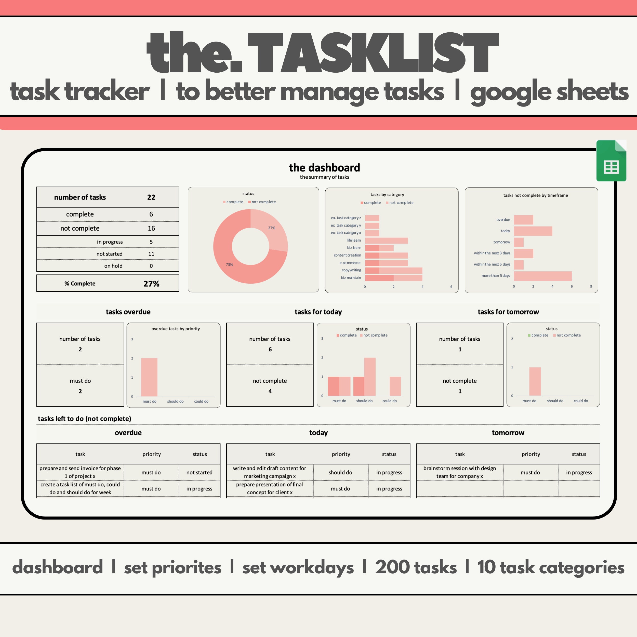 Task Tracker to Do List and Productivity Planner Weekly, Daily, Monthly ...