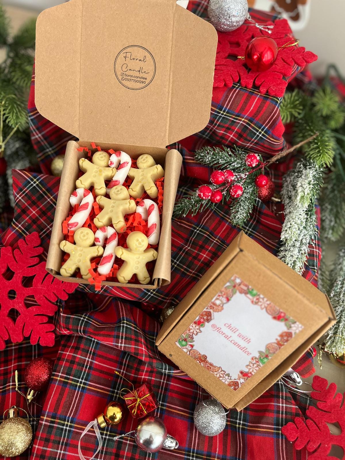Gingerbread, Candy Cane, Snowflakes, Pine Tree and Pine Cone Soy Wax ...