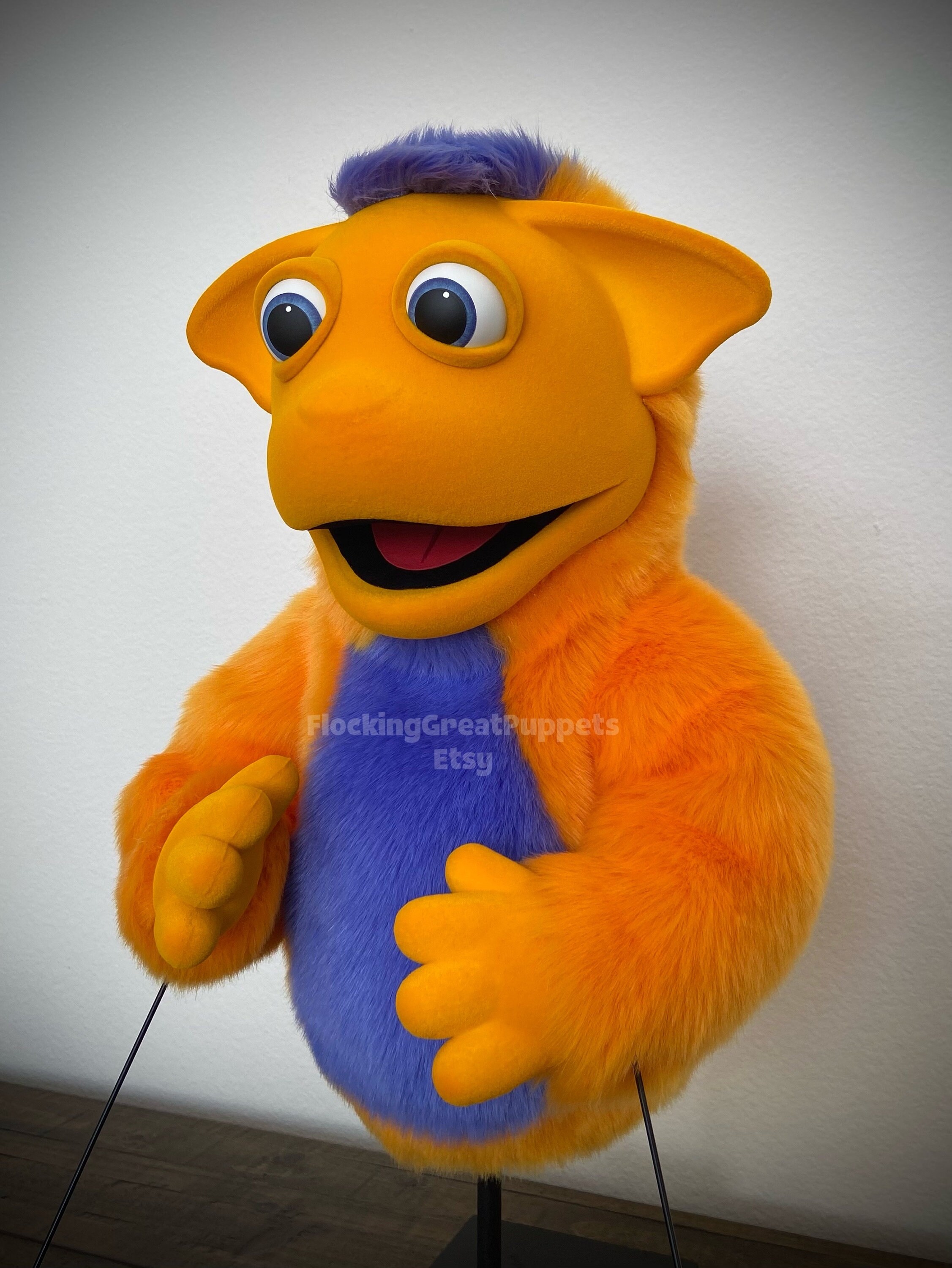 Flocked Professional Puppet Cute Monster - Etsy