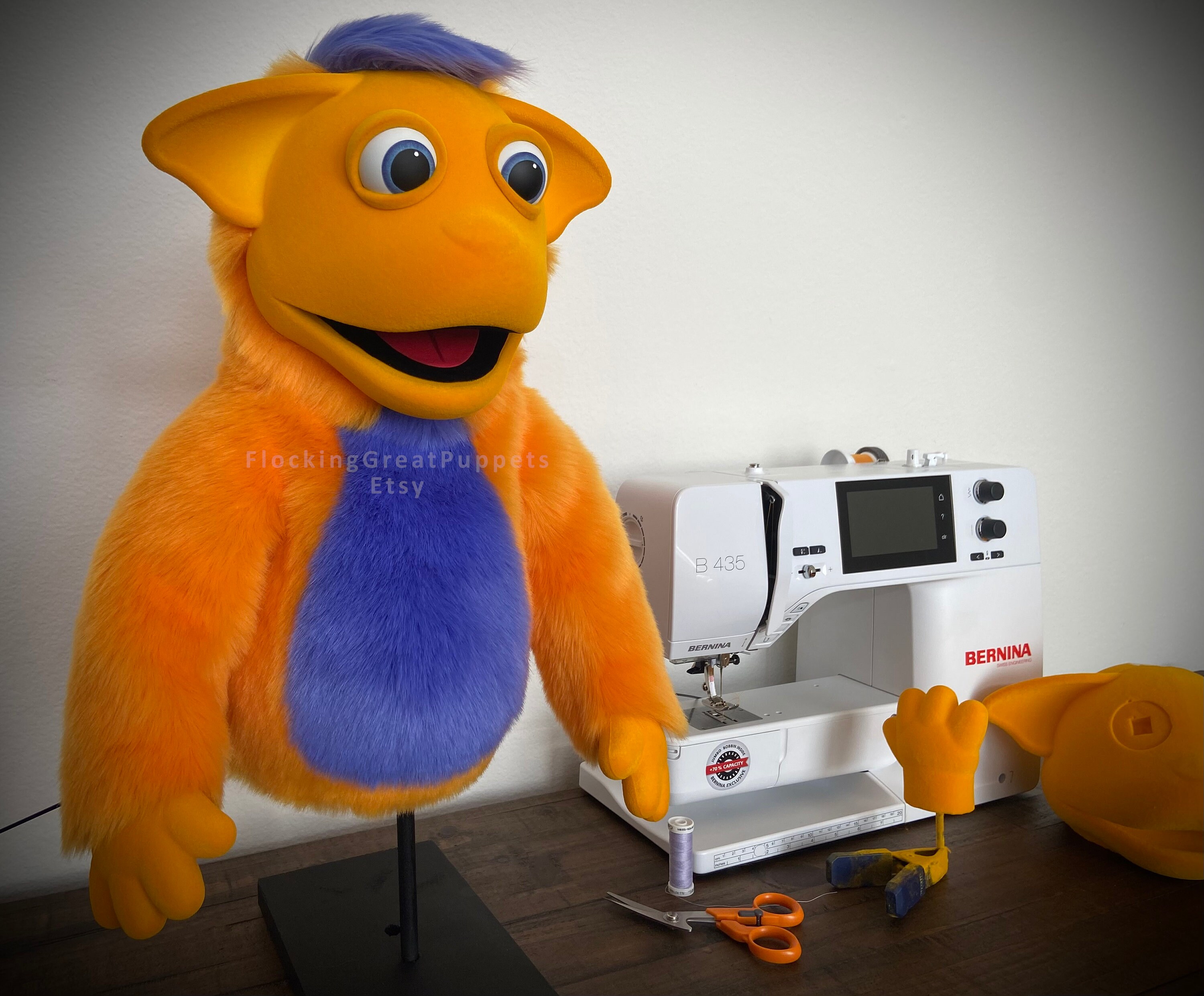Flocked Professional Puppet Cute Monster - Etsy