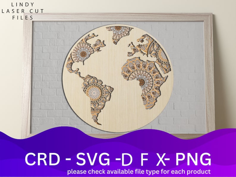 Multilayer Globe Laser Cut Files Bundle SVG File, Vector Design, Plan ...