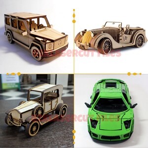 Car Model Laser Files Bundle | Decorative Vintage Car Vector Cricut ...