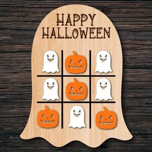 Halloween Tic Tac Toe Game Laser Cut Files (SVG File) - Etsy