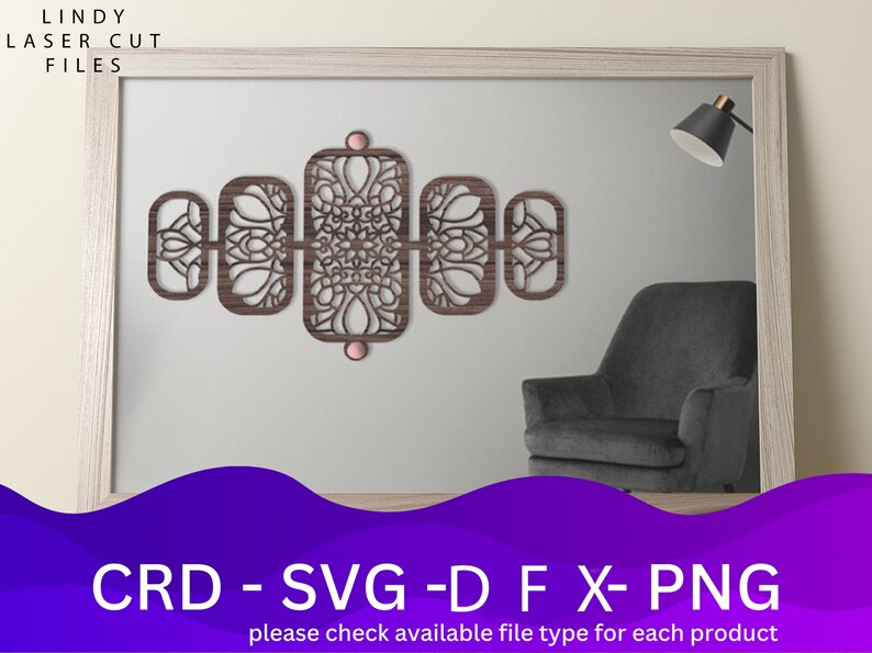 Wall Art Mandala Panel SVG File Vector Design Plan Laser - Etsy