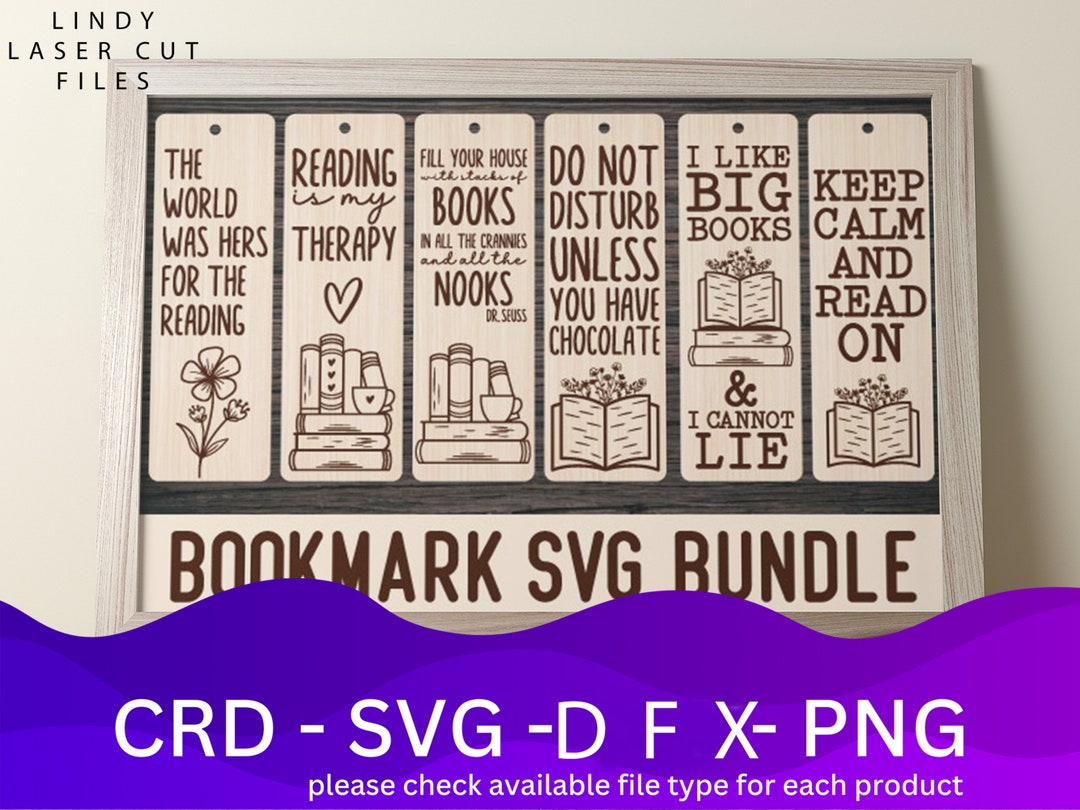 Motivational Bookmark Laser Cut Files: CNC Vector Template (digital ...