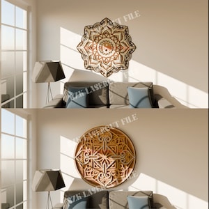 Multilayer Mandala Laser Cut Files | Layered Mandala Laser File Bundle ...