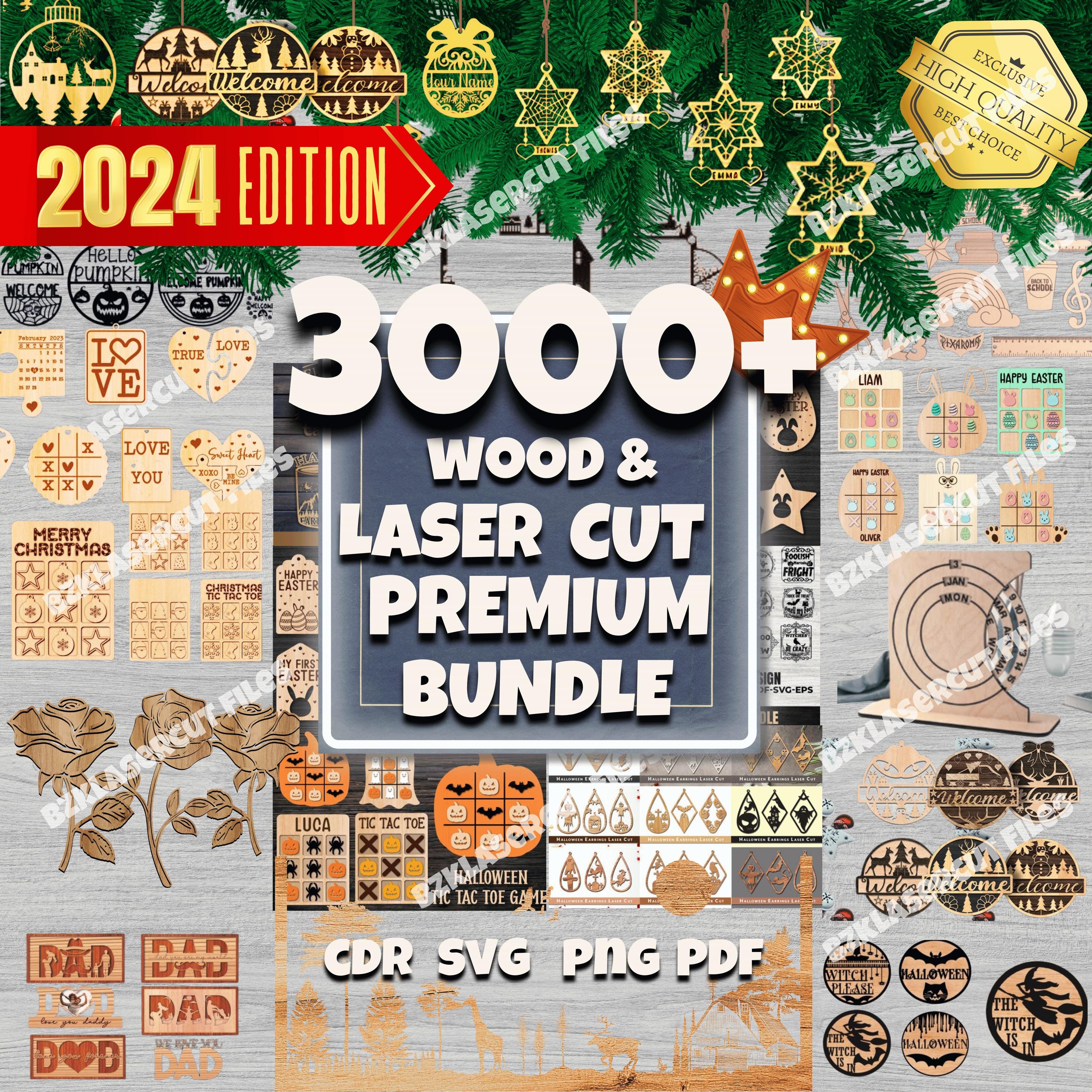 Laser Cut Files Bundle | 2024 Edition Ornament Laser Cut Bundle | 3000 ...