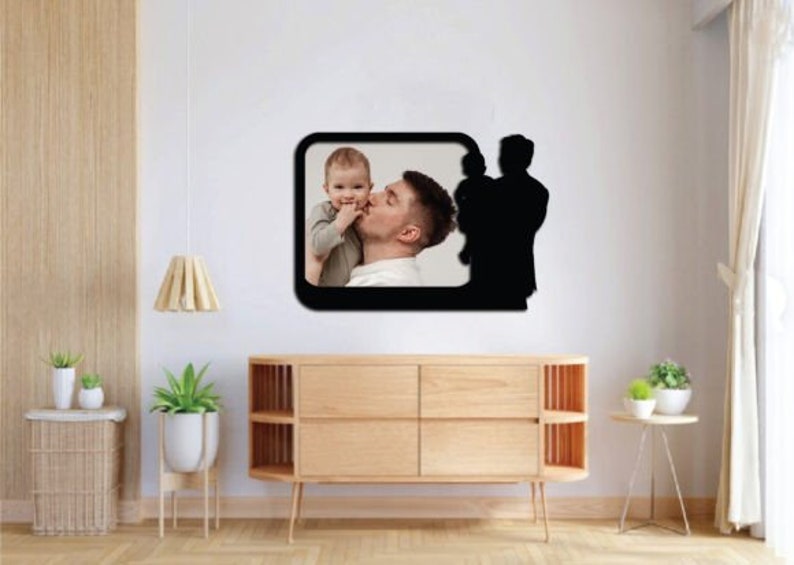 Dad and Child Photo Frame Laser Cut Files Bundle SVG File, Vector ...