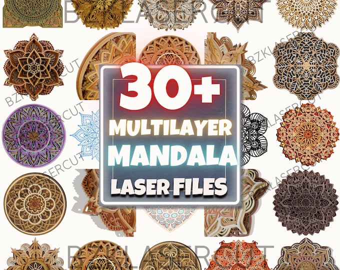 Digital File, Mandala DXF File, DXF File for Laser Cut, Layered Dxf ...