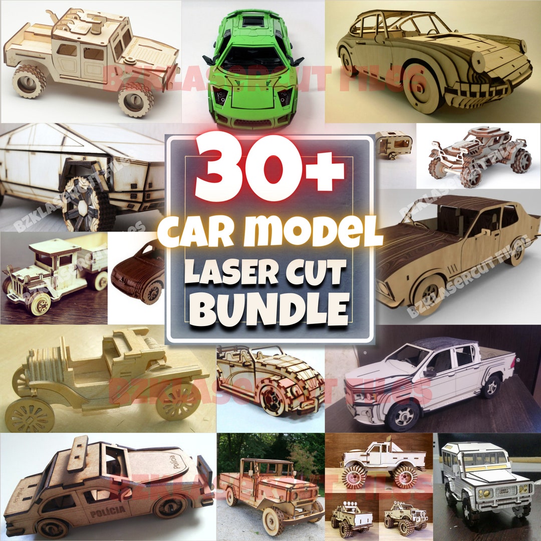 Car Model Laser Files Bundle | Decorative Vintage Car Vector Cricut ...