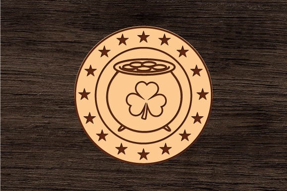 Lucky Coins Laser Cut Files Bundle SVG File, 8 Vector Design, Plan ...