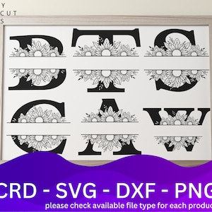 Laser Cut Split Letter Bundle A-Z DXF File, Vector, Plan Laser, Cnc ...