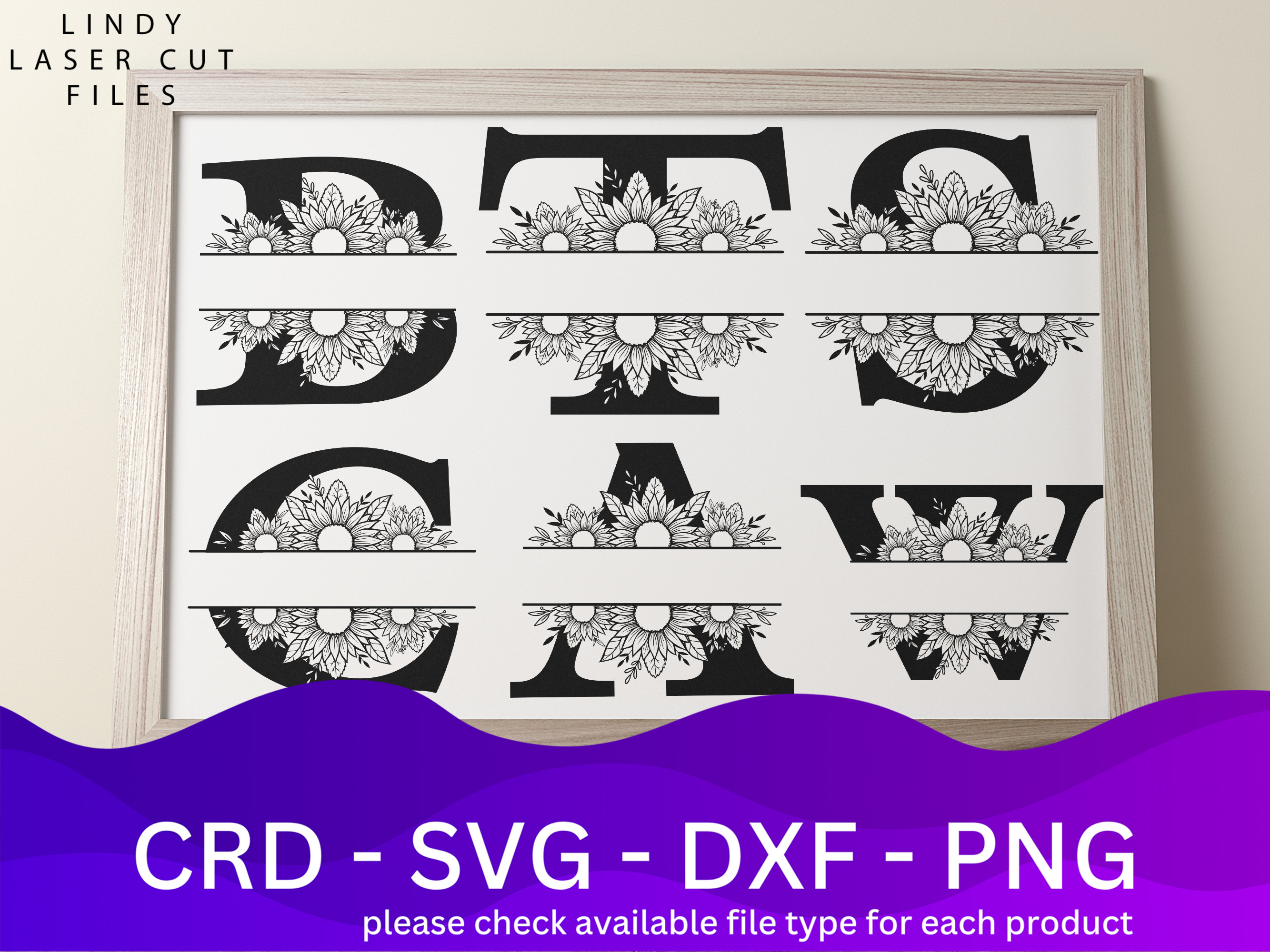 Laser Cut Split Letter Bundle A-Z DXF File, Vector, Plan Laser, Cnc ...