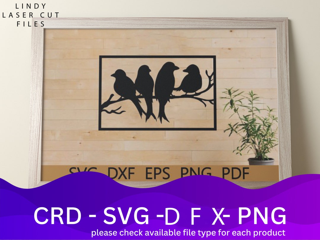 Bird Decor Laser Cut Files Bundle SVG File, Vector Design, Plan Laser ...