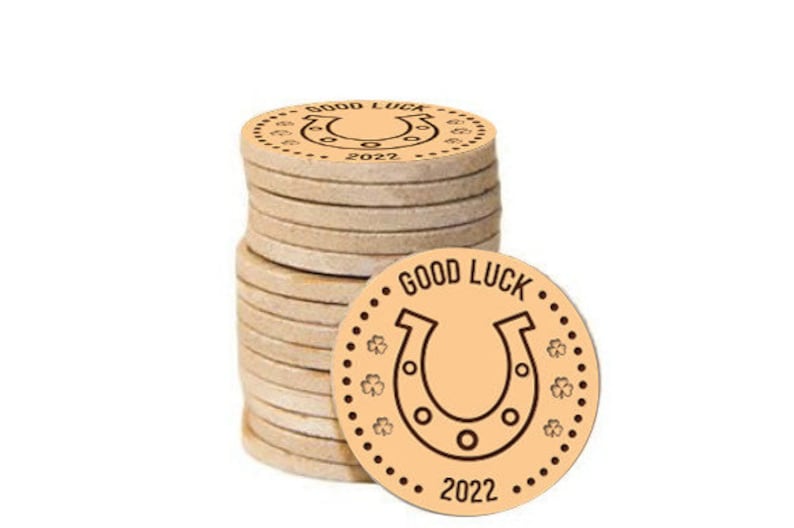 Lucky Coins Laser Cut Files Bundle SVG File, 8 Vector Design, Plan ...