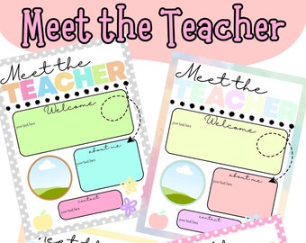 Meet the Teacher Editable Template, Meet the Teacher, Pastel Bright ...