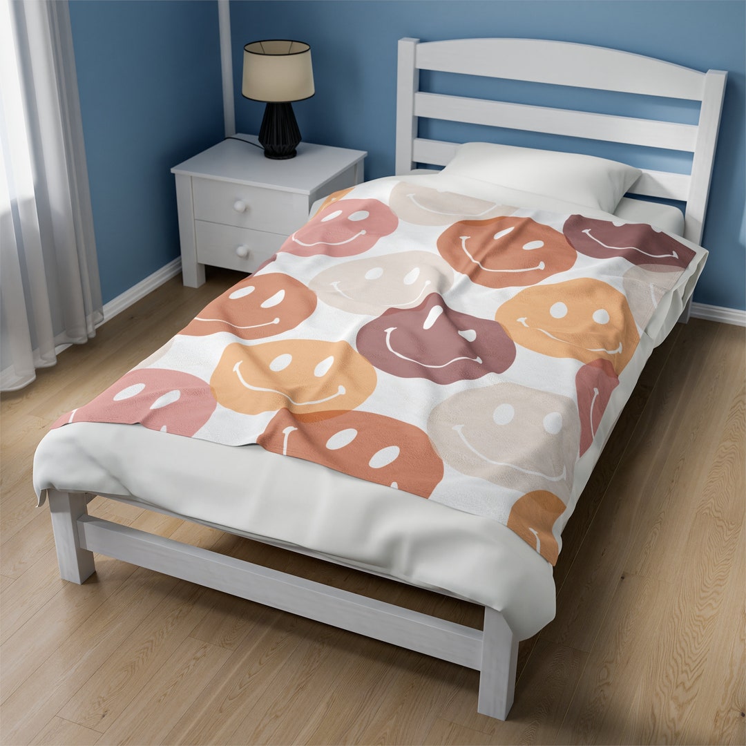 Smiley Face Blanket Happy Face Blanket Smiley Face Throw - Etsy