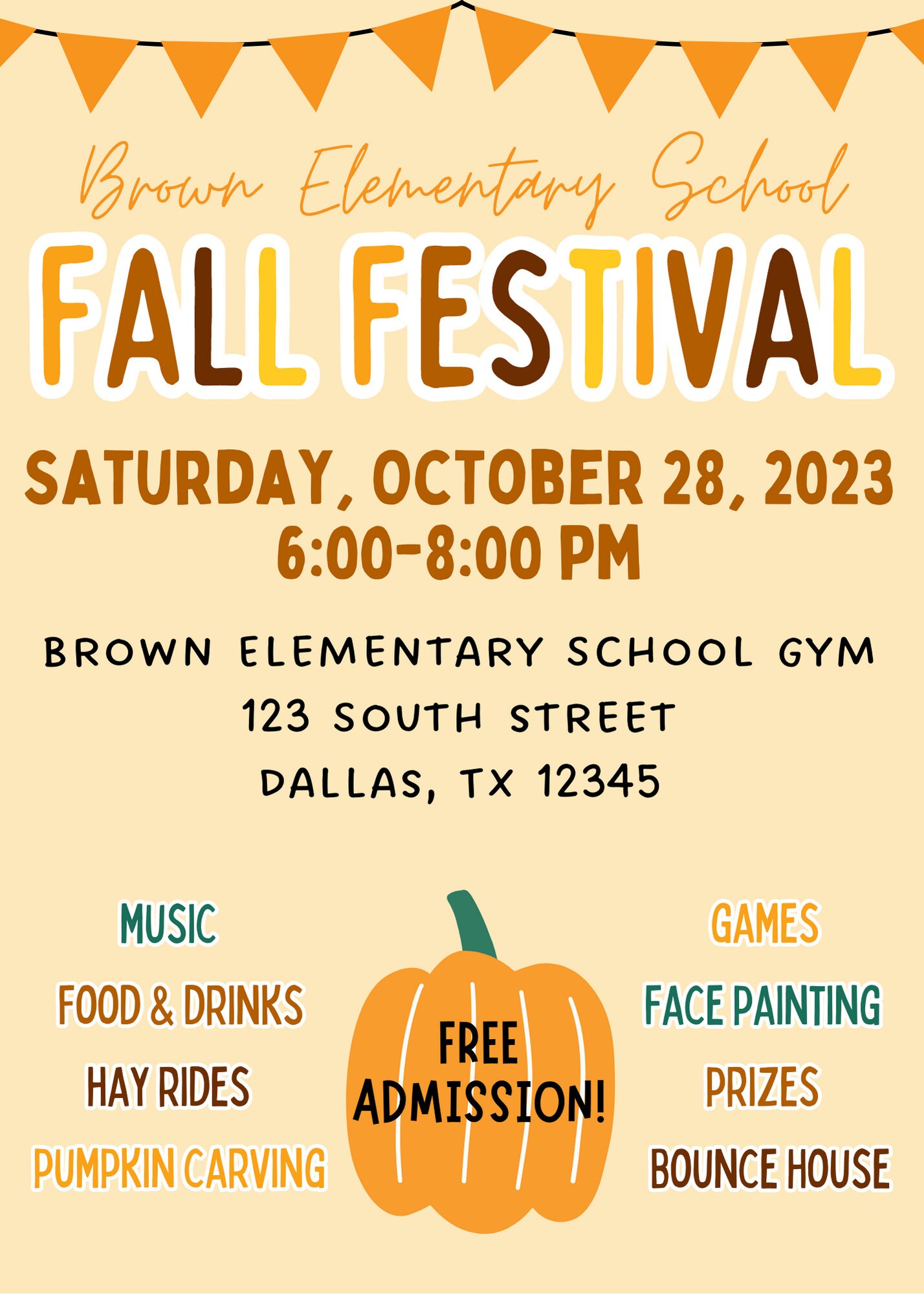 Editable Fall Festival Flyer, Harvest Festival, Fall Festival ...