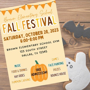 Editable Fall Festival Flyer, Harvest Festival, Fall Festival ...