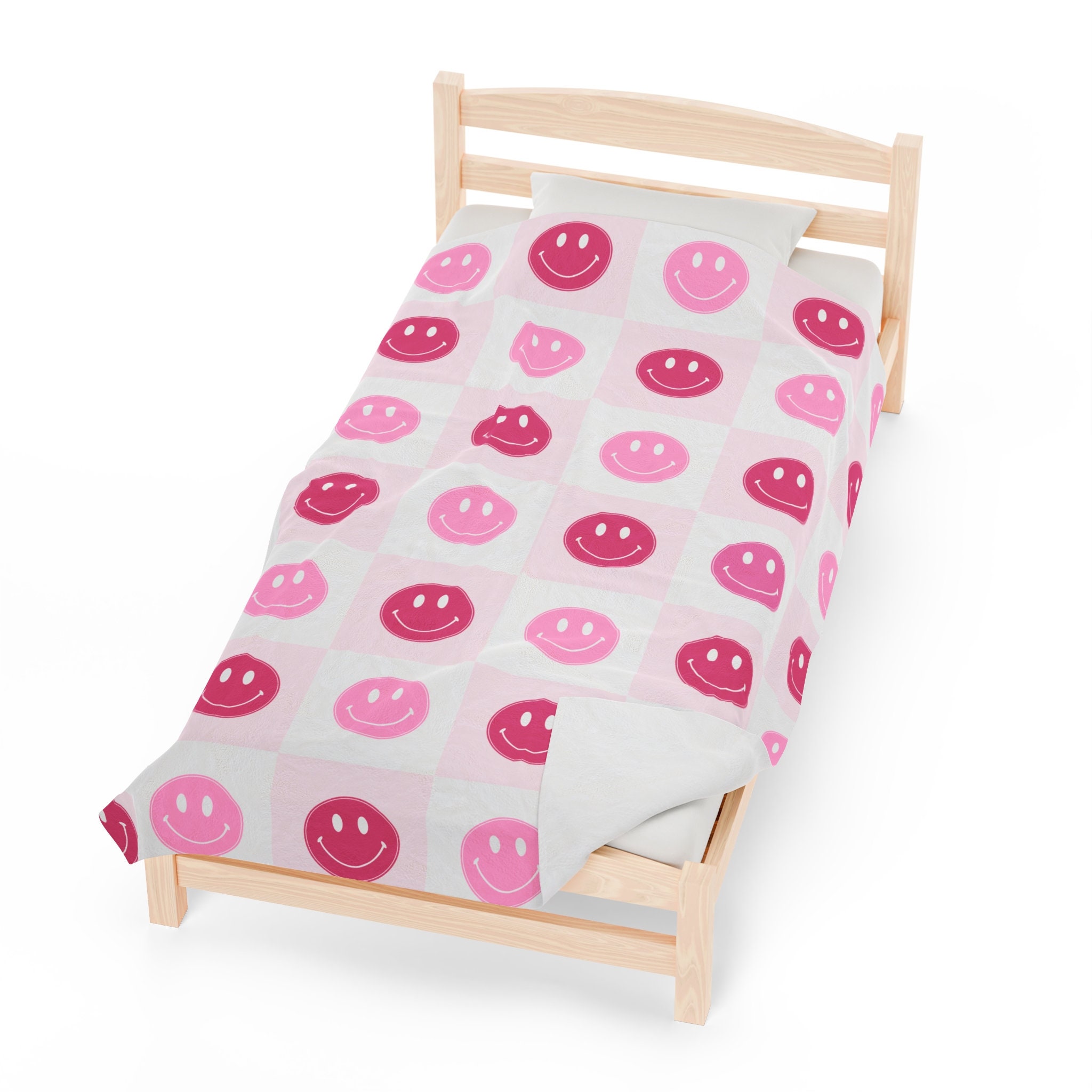 Smiley Face Blanket, Happy Face Blanket, Smiley Face Throw, Groovy ...