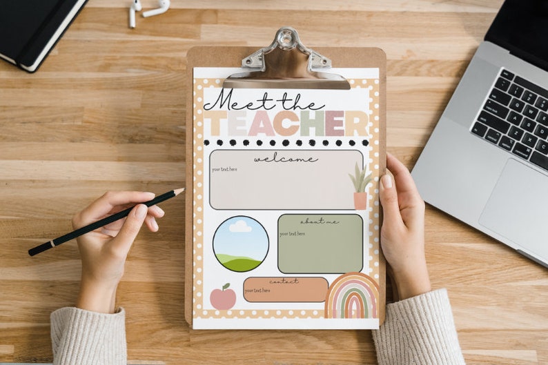 Meet the Teacher Editable Template, Meet the Teacher, Boho Colors, Back ...