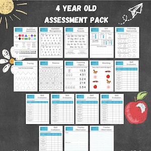 4 Year Old Assessment PDF Preschool Assessment Preschool Teacher ...