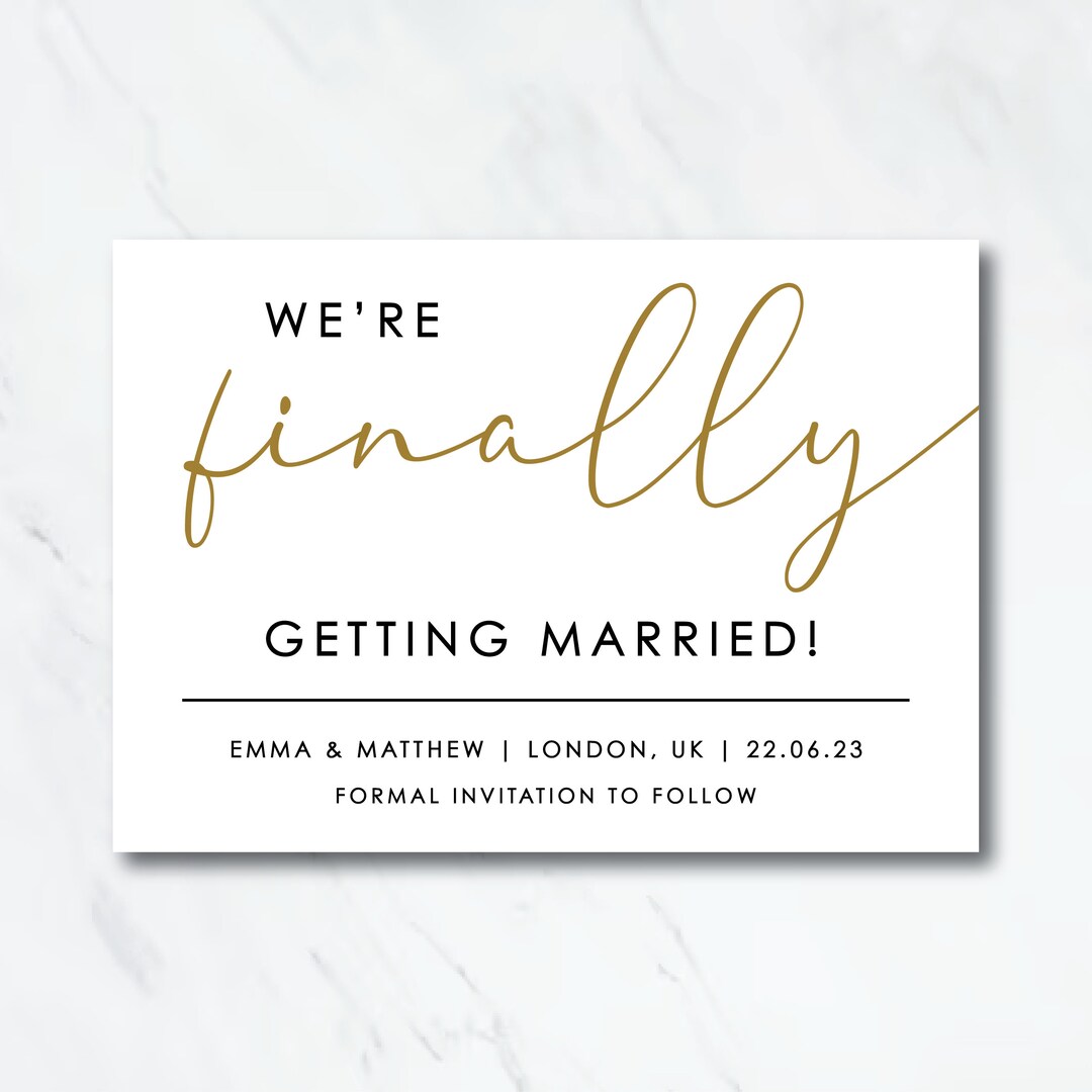 Finally Save the Date Card, Save the Date, Wedding Save the Date - Etsy