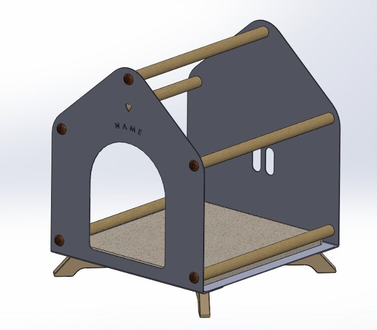 Cat House Dxf Laser Files Cnc Pattern Cat Home Bed Dxf Cat Bed - Etsy