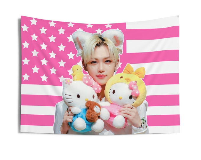 Skz Felix Abs Flag Banner, Stray Kids Felix Kpop American Flag Tapestry ...